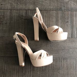 Nordstrom | Shoes | Beige Platform Heels In Perfect Conditions | Poshmark